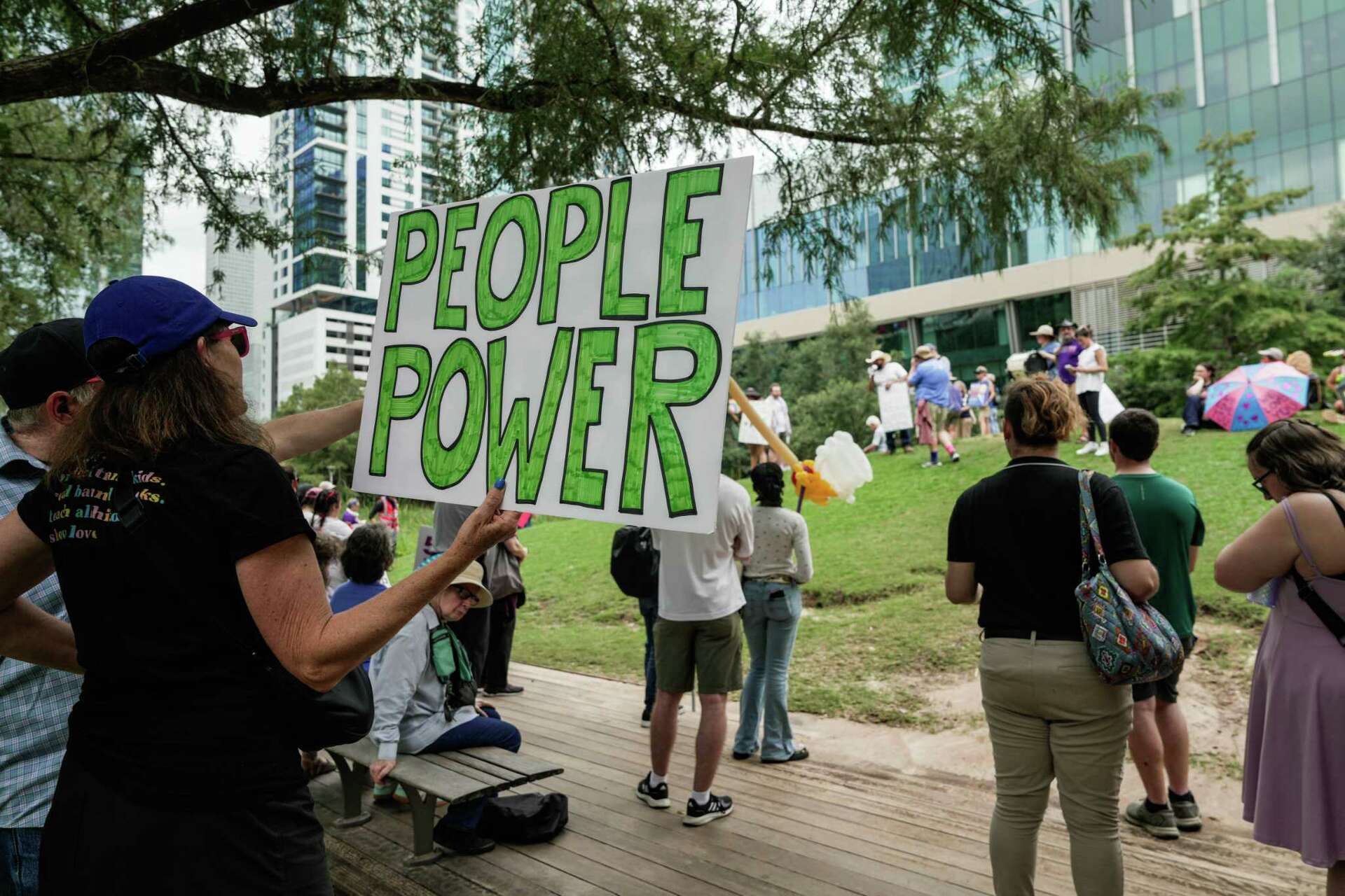 ‘Good Trouble’ day of action brings protesters to Houston City Hall