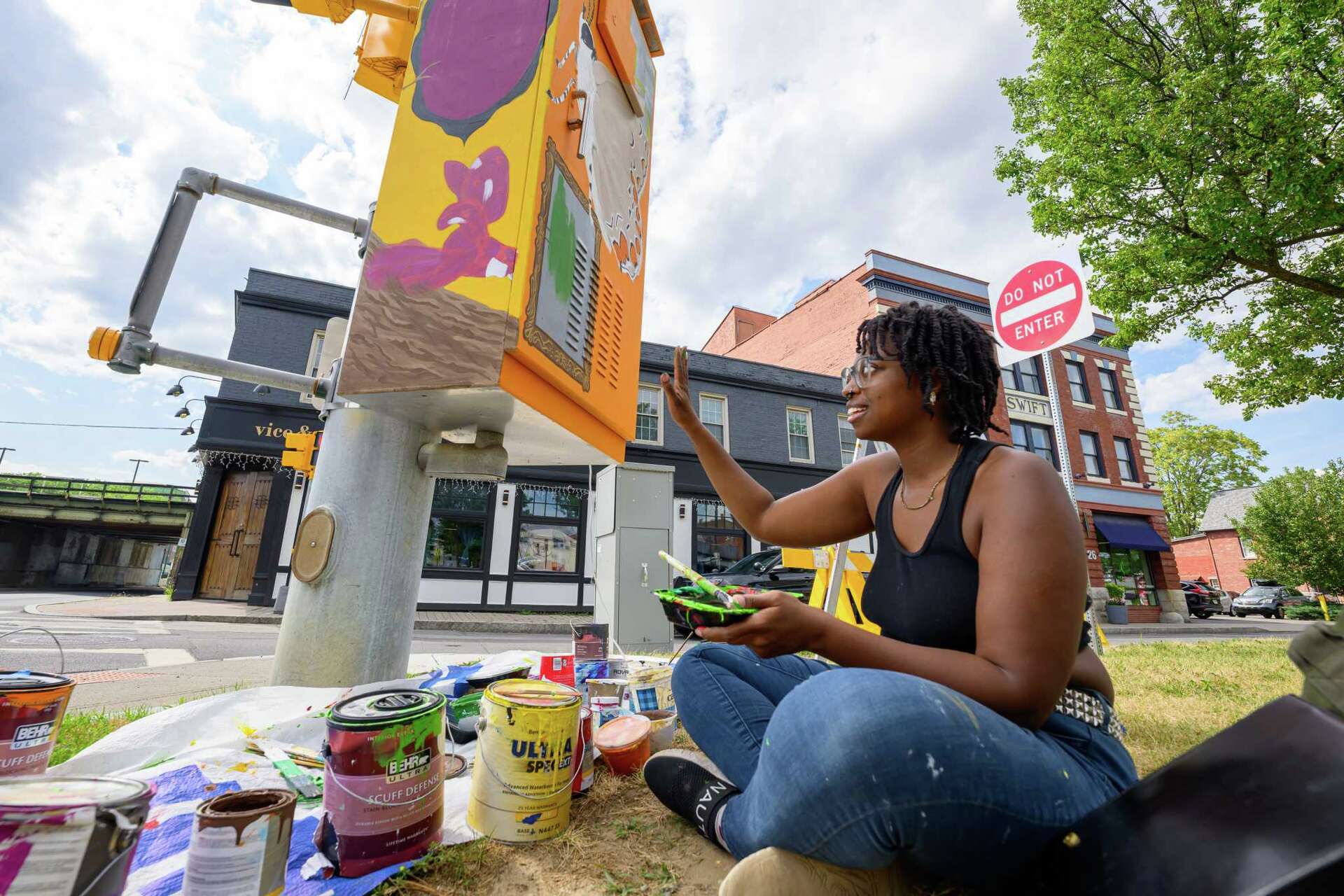 Artists create murals on Schenectady electrical boxes via C.R.E.A.T.E.