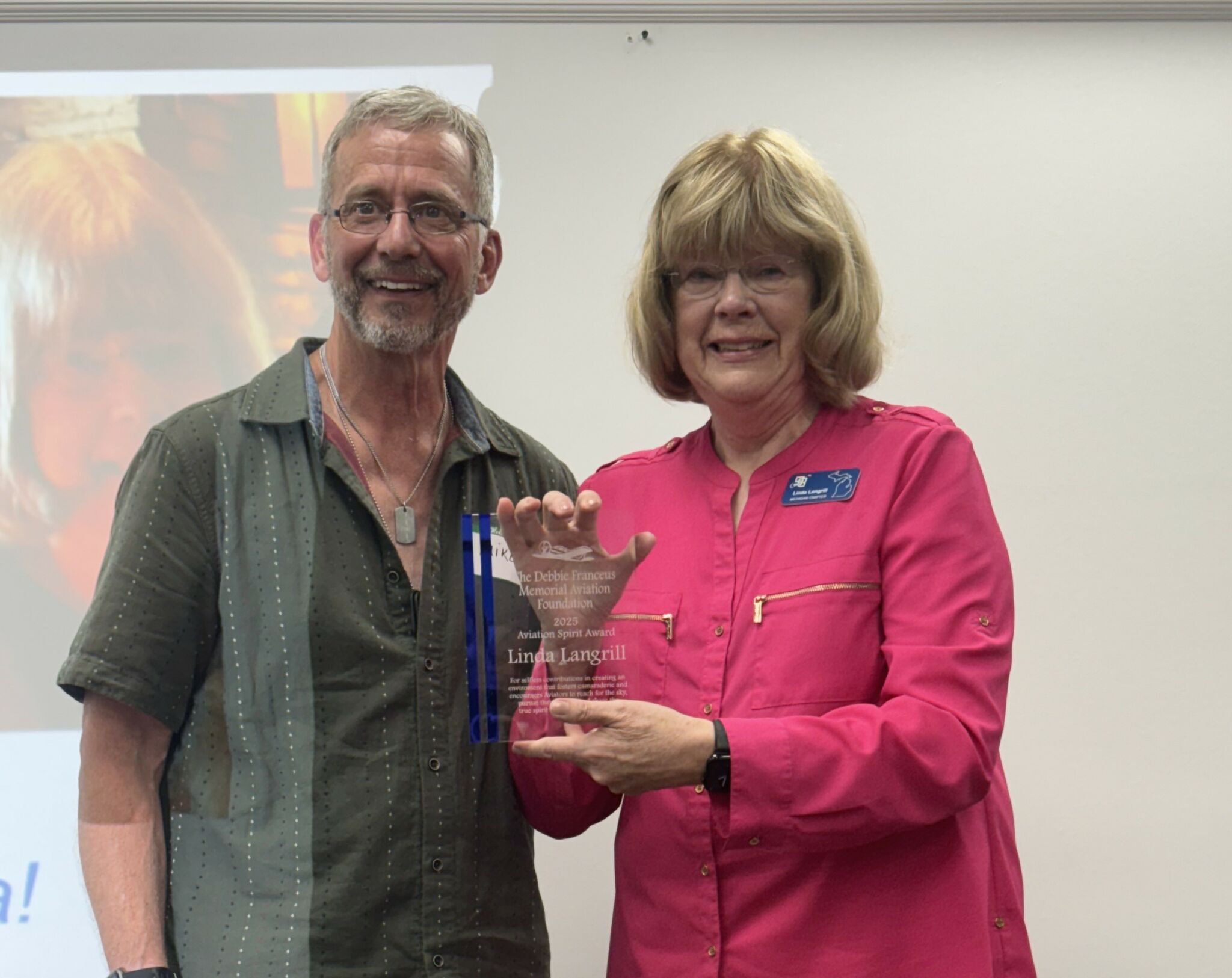 Midland's Langrill receives Aviation Spirit Award