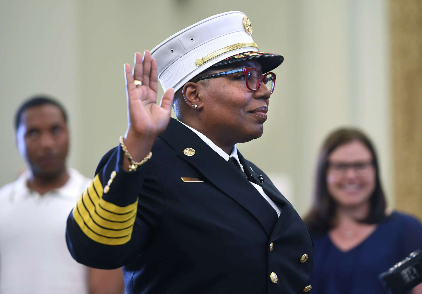Photos: Hamden swears in first female Black fire chief
