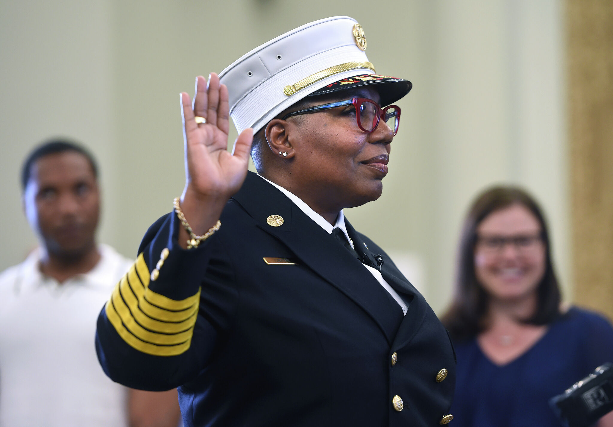Photos: Hamden swears in first female Black fire chief