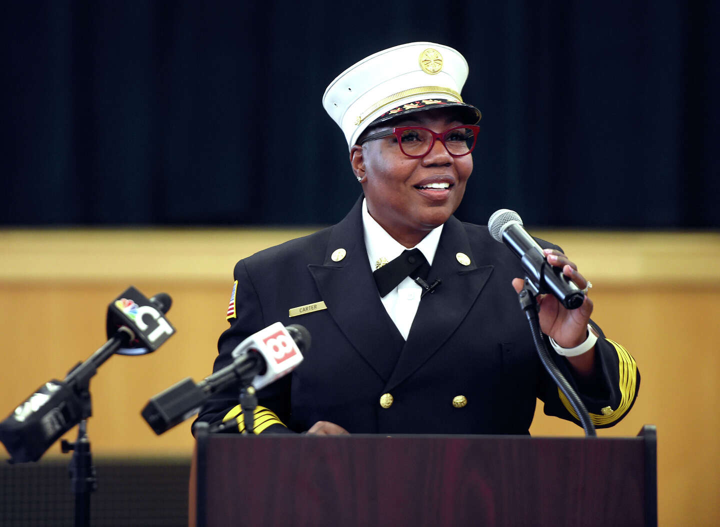 Photos: Hamden swears in first female Black fire chief