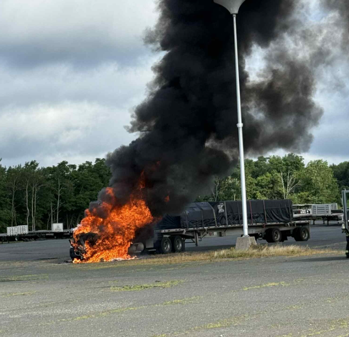 No injuries reported in Bristol tractor-trailer fire, officials say