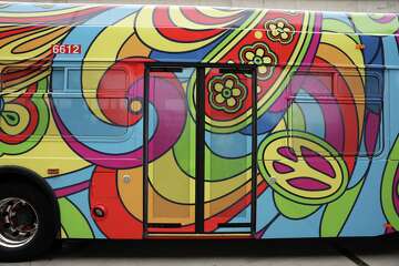 Muni just unveiled new psychedelic buses in San Francisco
