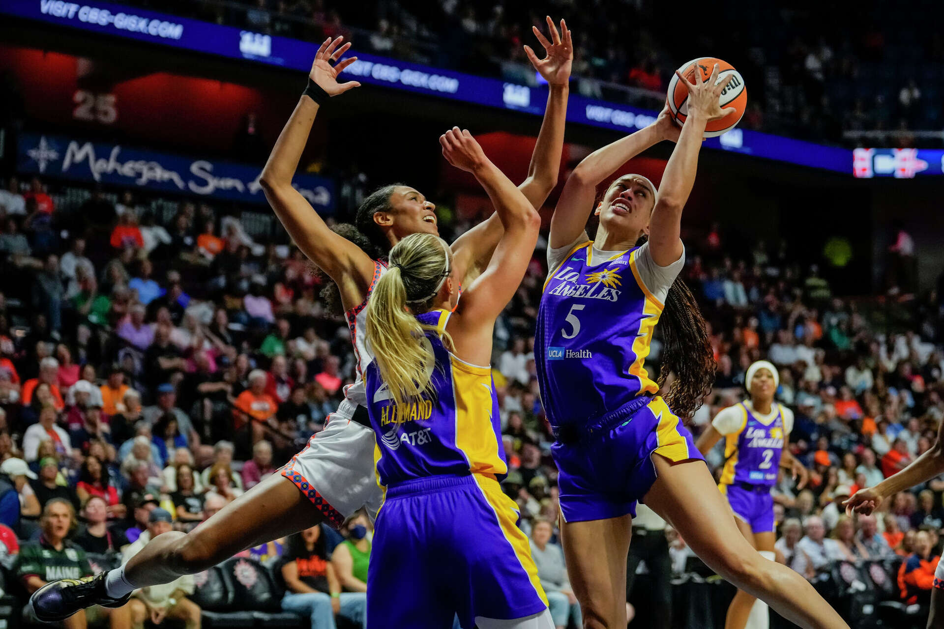 Connecticut Sun fall to Los Angeles Sparks as Marina Mabrey returns