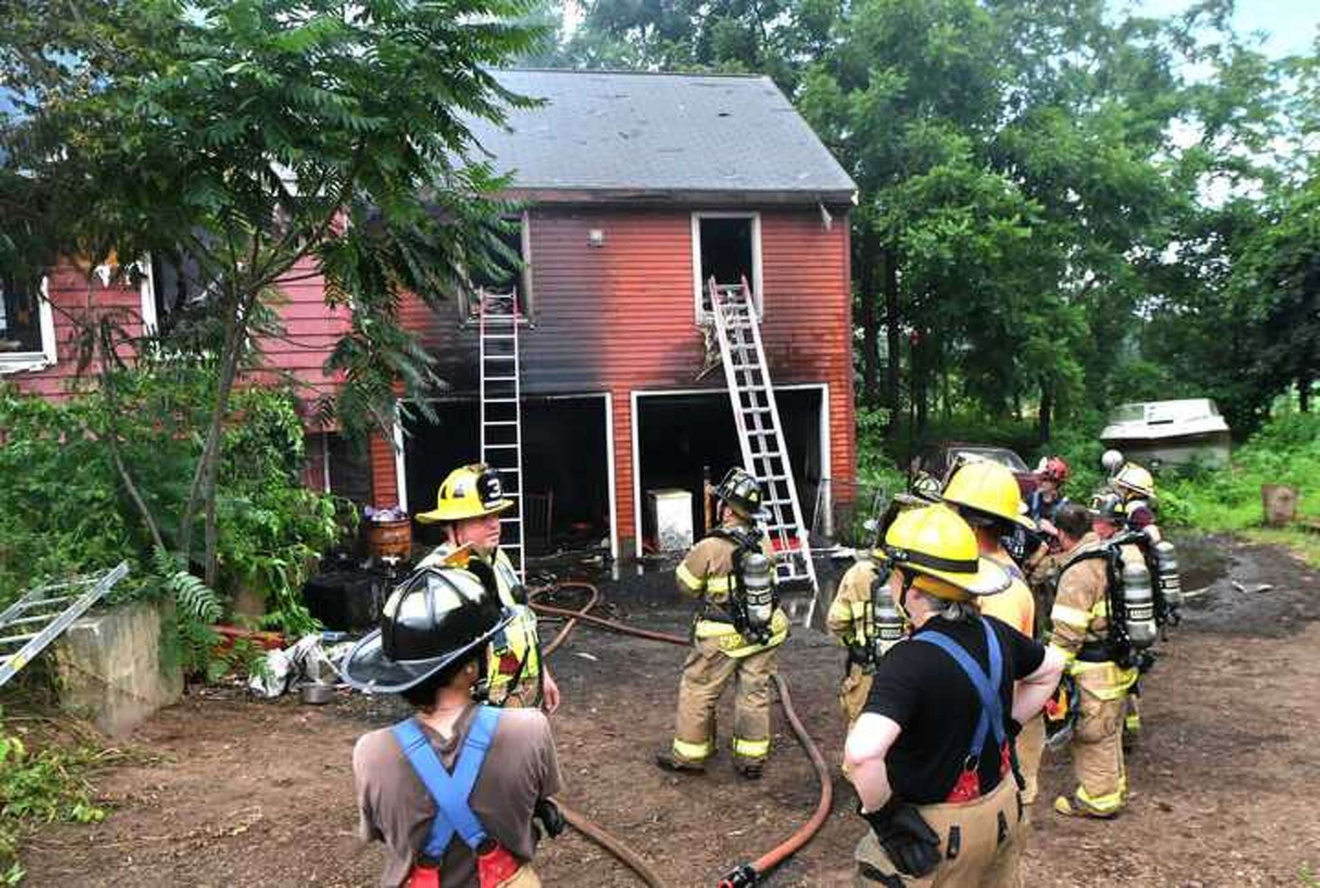 South Windsor firefighters battle blaze at Niederwerfer Road home