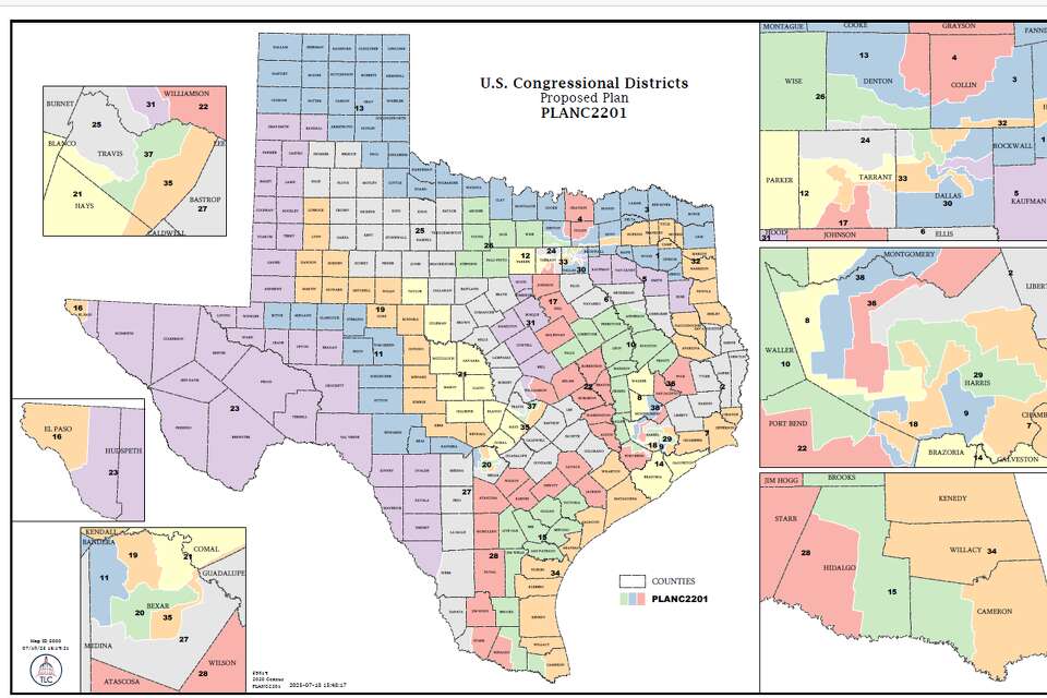 One Texas redistricting map shows Lubbock, San Antonio in same district
