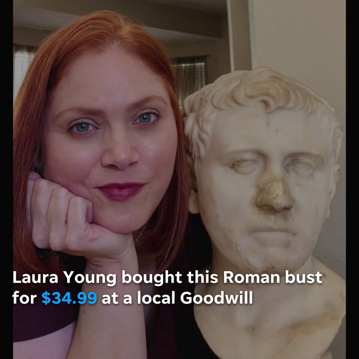 An ancient Roman bust was found at a Goodwill store for $34.99. It was ...
