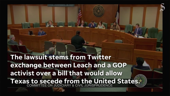 Watch Rep. Jeff Leach get served with lawsuit during committee hearing