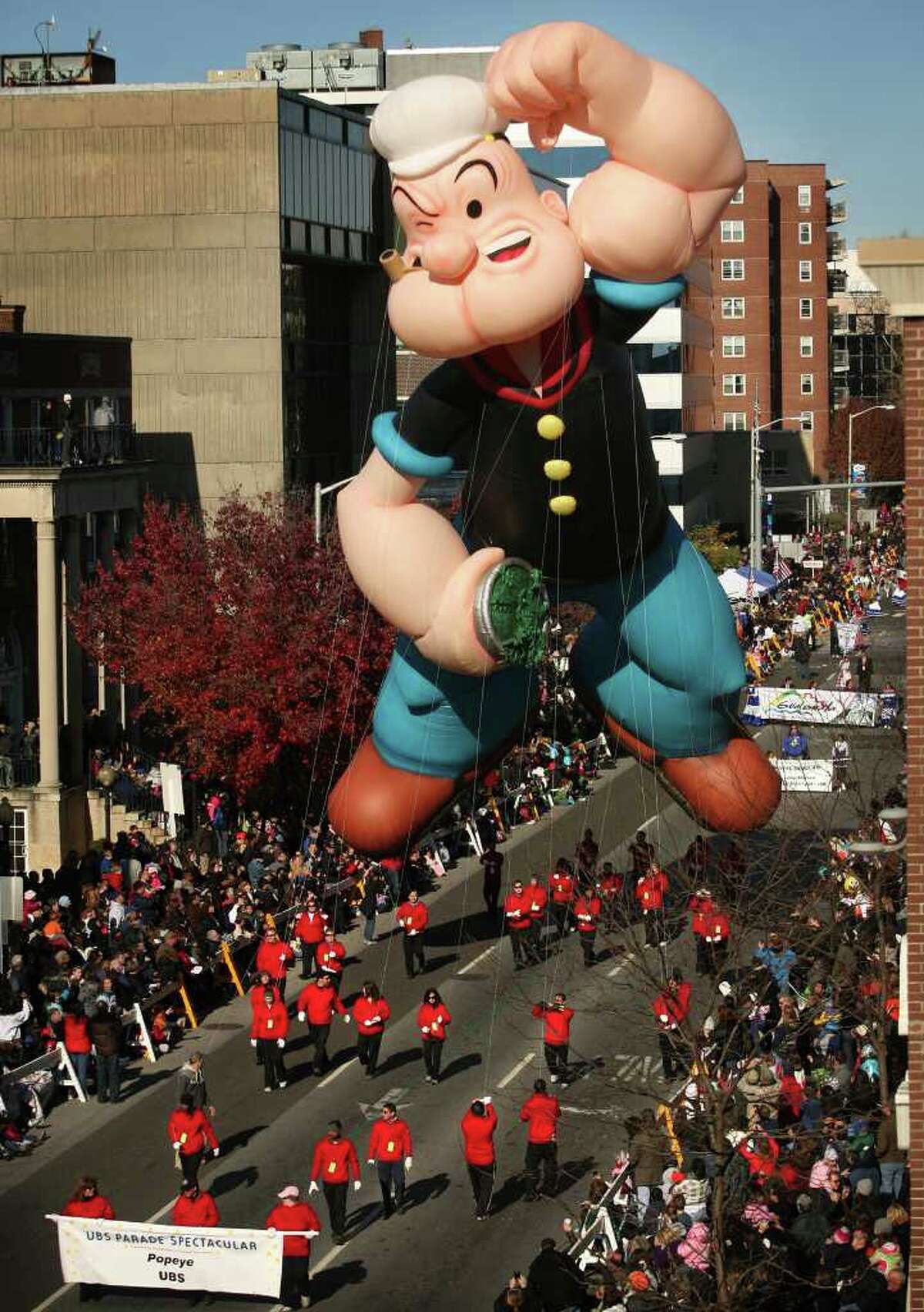 Balloons leave crowd walking on air