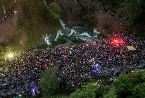 Sea serpent sculpture lights up Golden Gate Park in ‘magical’ debut