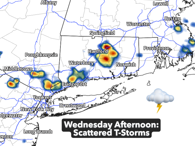 Near-record temps, storms expected in CT. Here's when storms threaten.