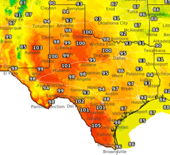 Slight chances of rain, climb in high temperatures in Laredo forecast