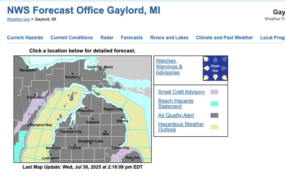 All of Michigan under air quality alerts due to Canadian fire smoke