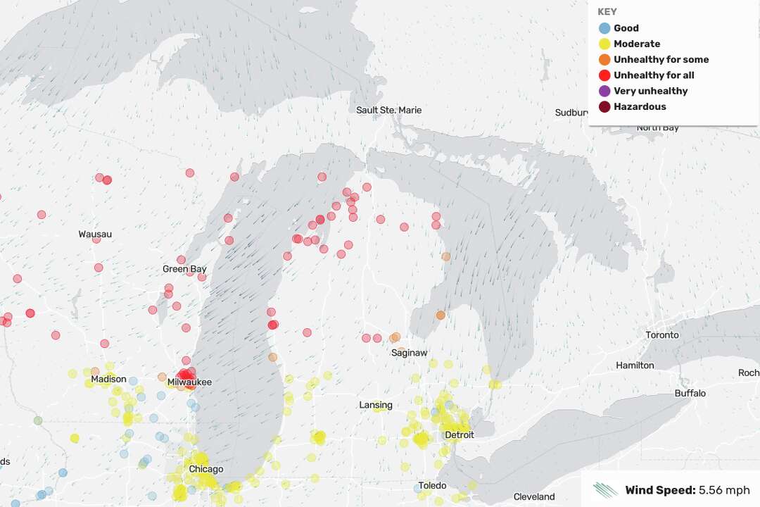 All of Michigan under air quality alerts due to Canadian fire smoke