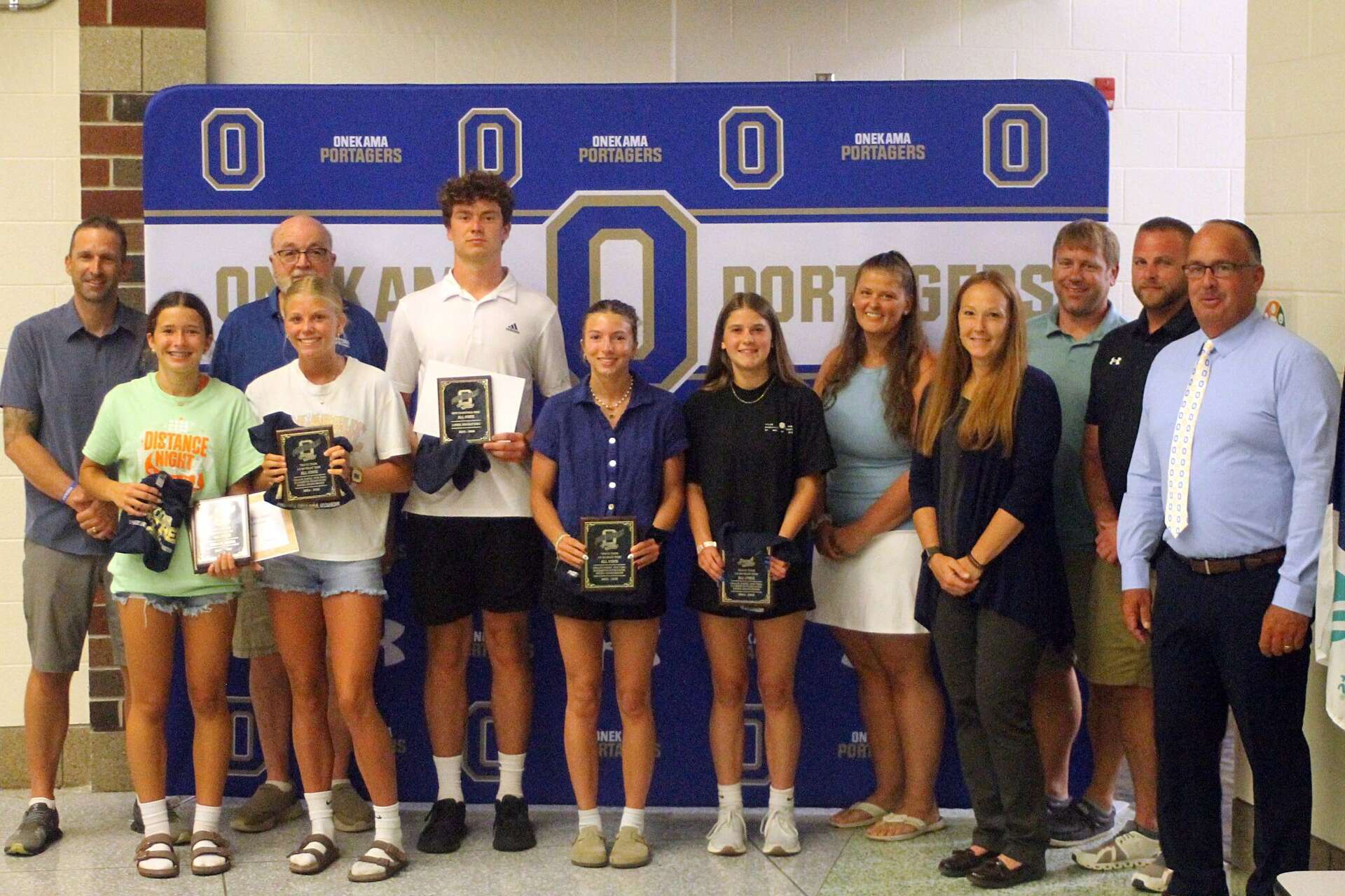 Onekama school board recognizes all-state athletes
