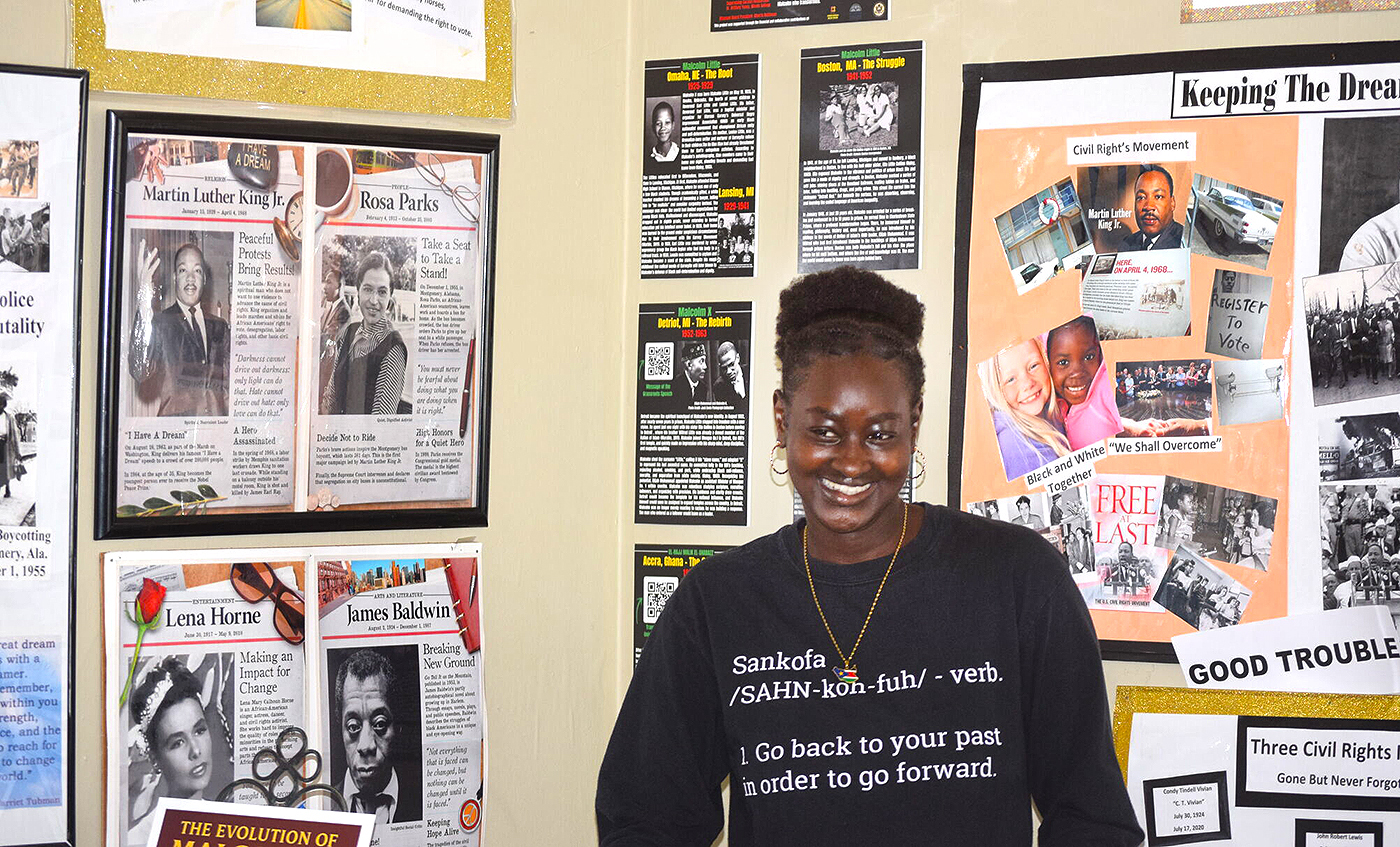 Malcolm X exhibit curated by Illinois College student opens