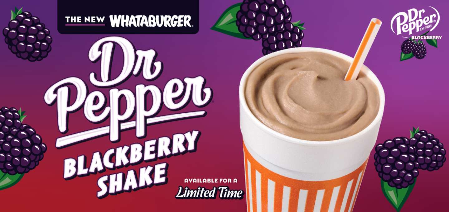 New Dr Pepper Blackberry Shake hits Whataburger menu