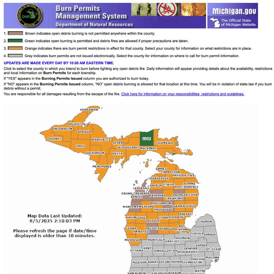 Wildfire smoke in MI: What residents need to know about burn permits