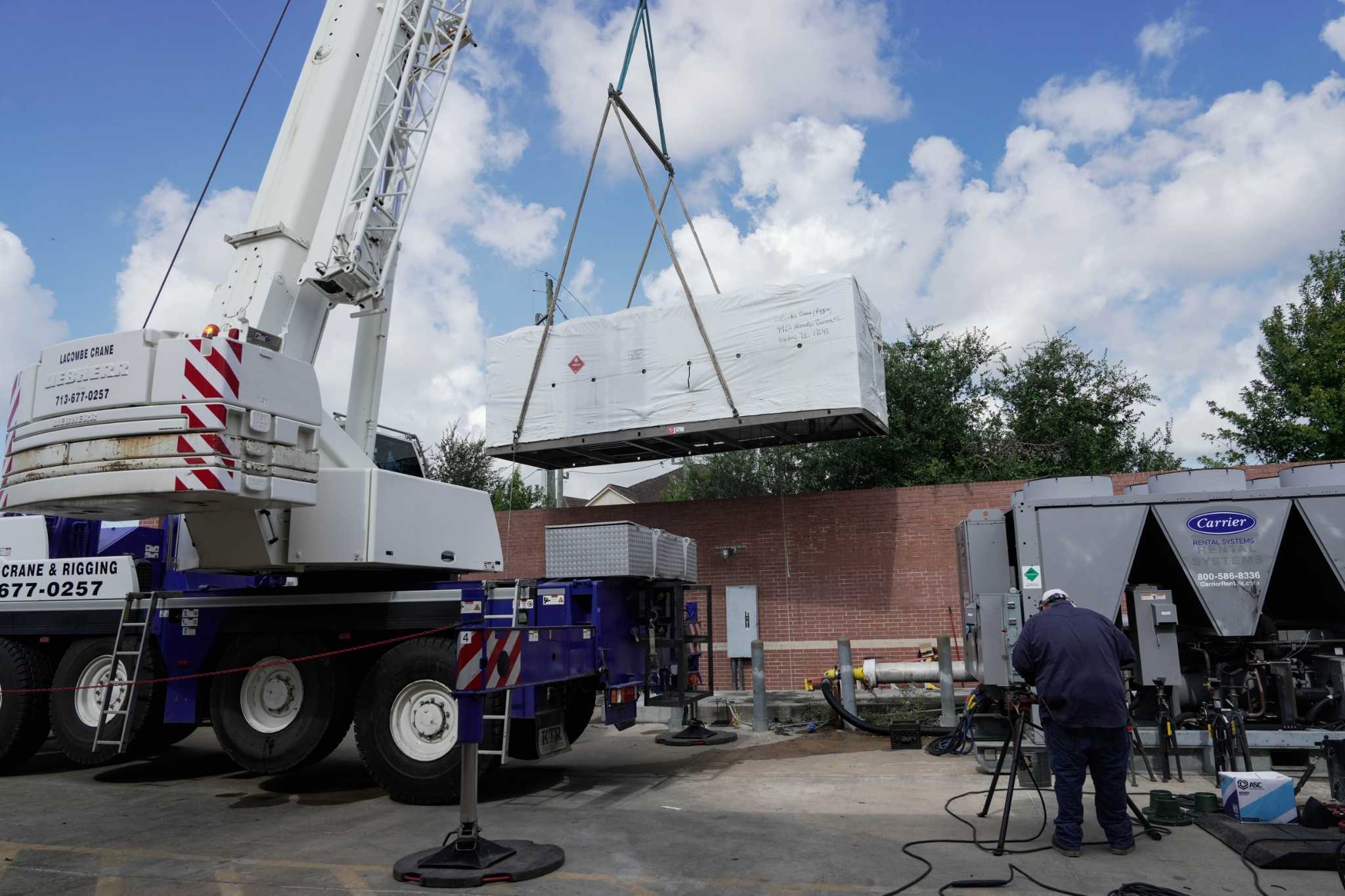 Which HISD schools reported the most HVAC problems in May?