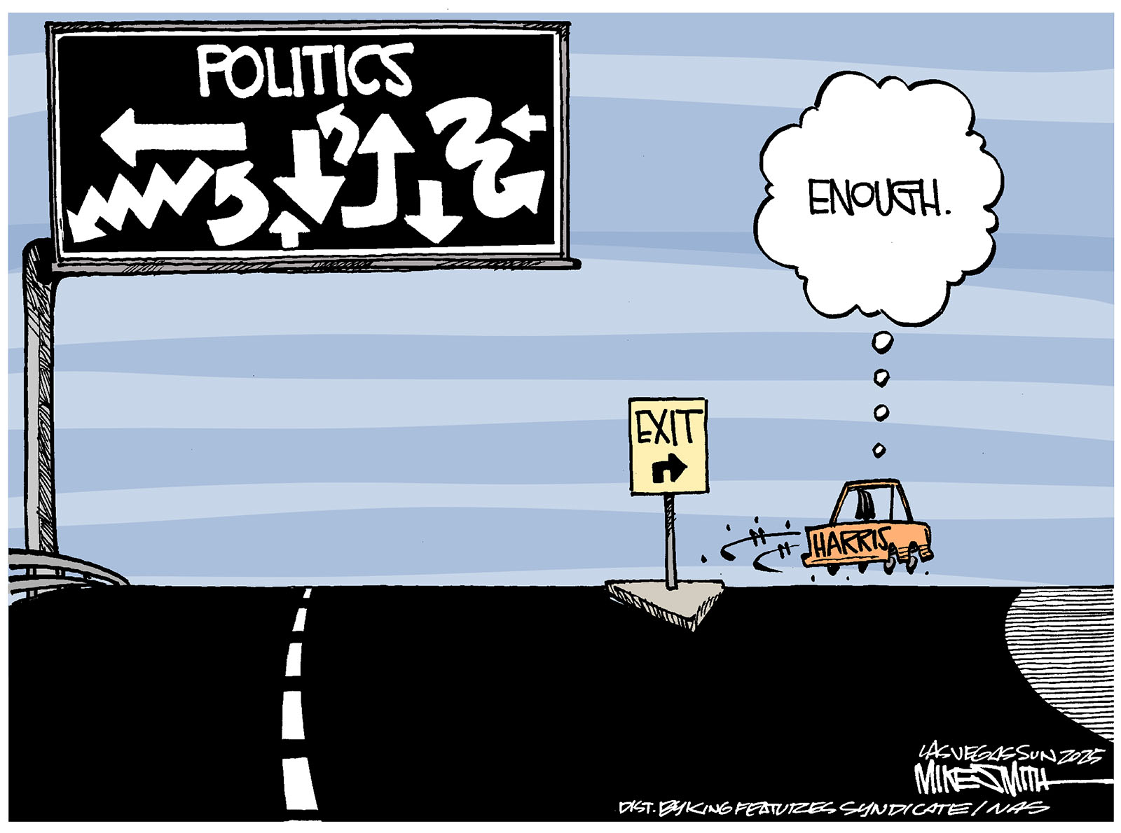 Opinion cartoon: Changing lanes