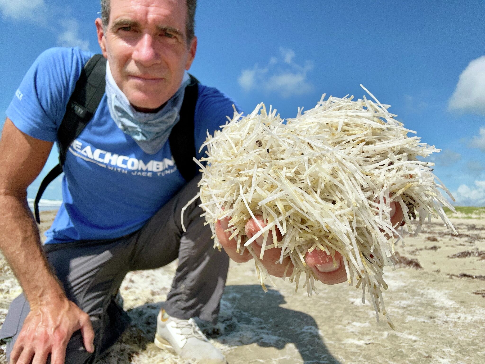 These mysterious white strands are washing up on Texas beaches