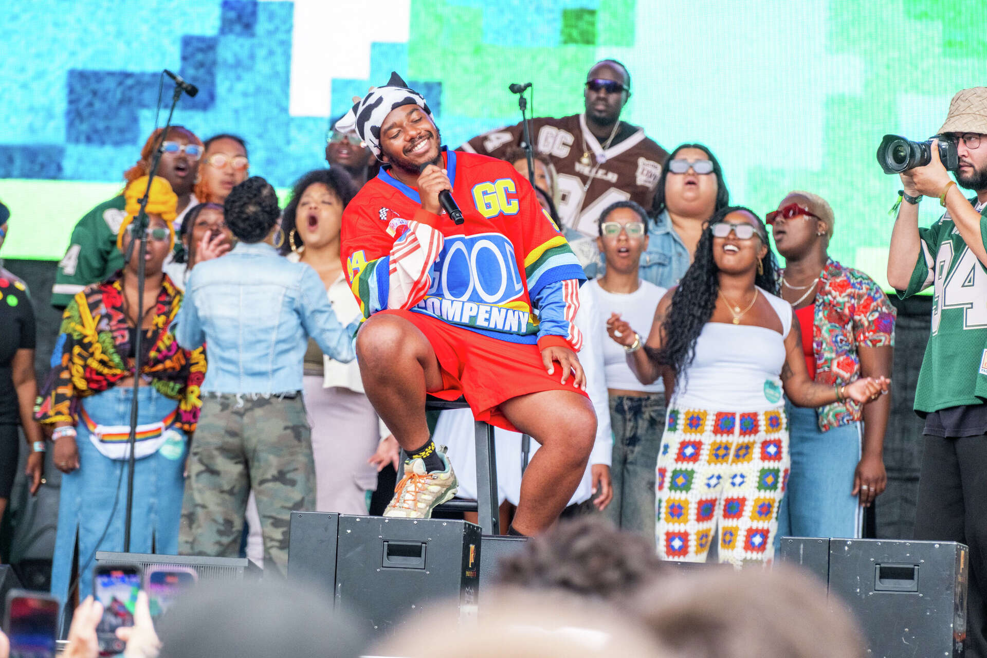 Bay Area rapper LaRussell is giving out free scoops of local ice cream