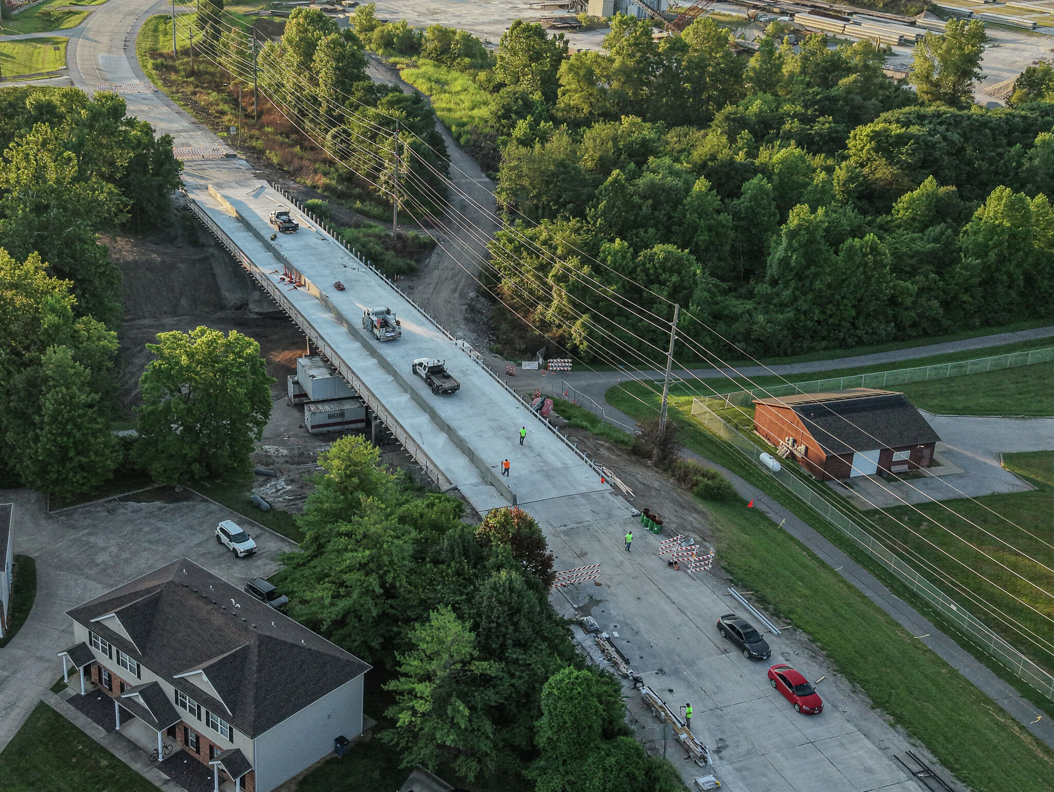 Center Grove Road bridge in Edwardsville IL is nearing completion