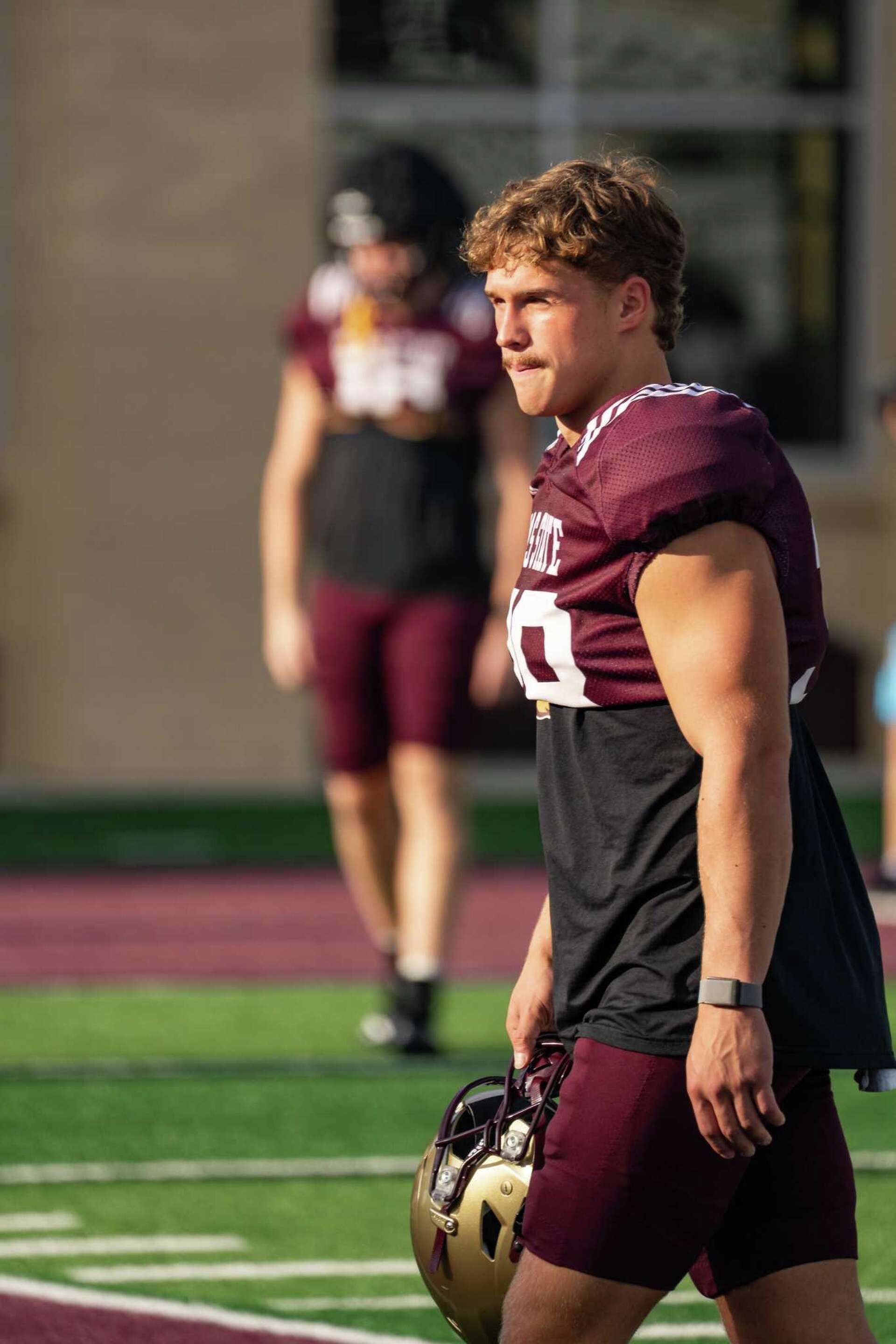 What Brad Jackson is working on at Texas State football practice