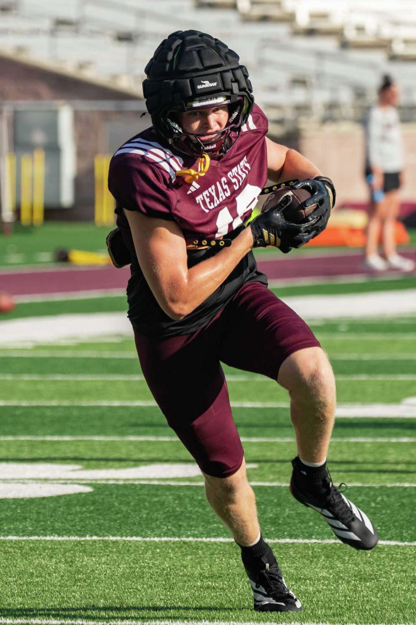 What Brad Jackson is working on at Texas State football practice