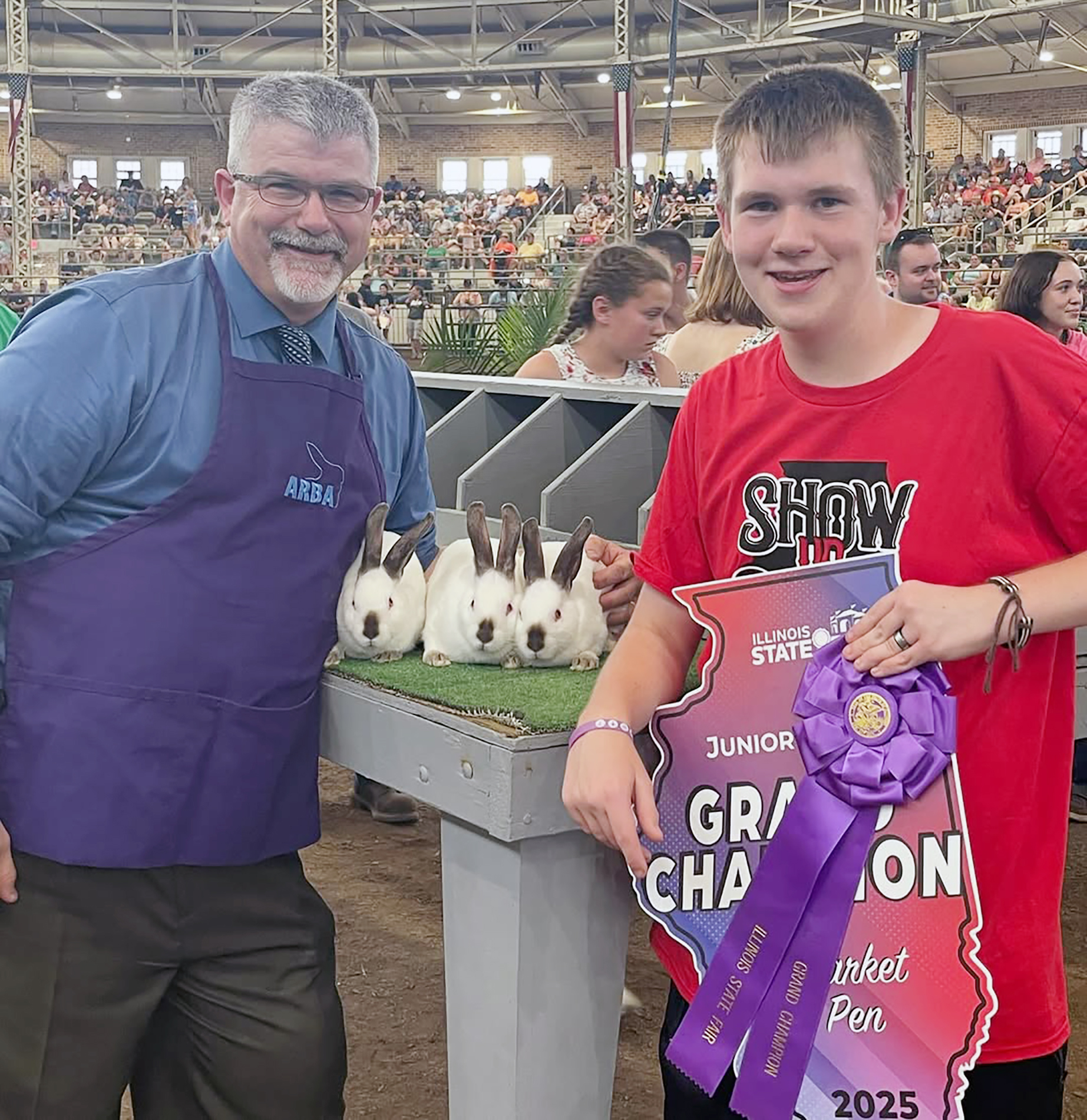 Franklin teen wins grand champion rabbits title at Illinois State Fair