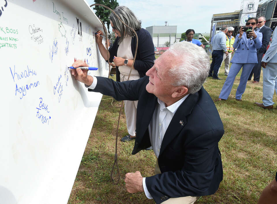 Photos: New Norwalk High School celebrates topping-off ceremony
