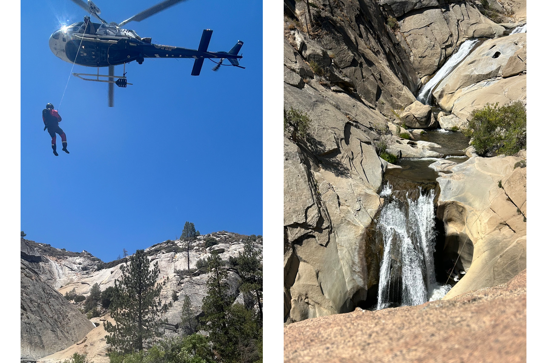 California man trapped in waterfall found alive, stunning rescuers