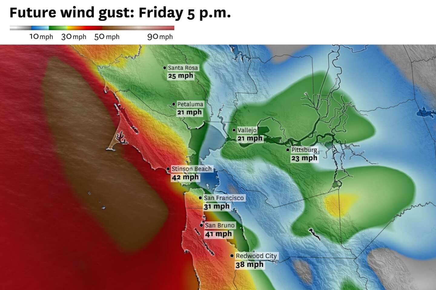 Bay Area weekend forecast: SF sunshine, powerful coastal winds
