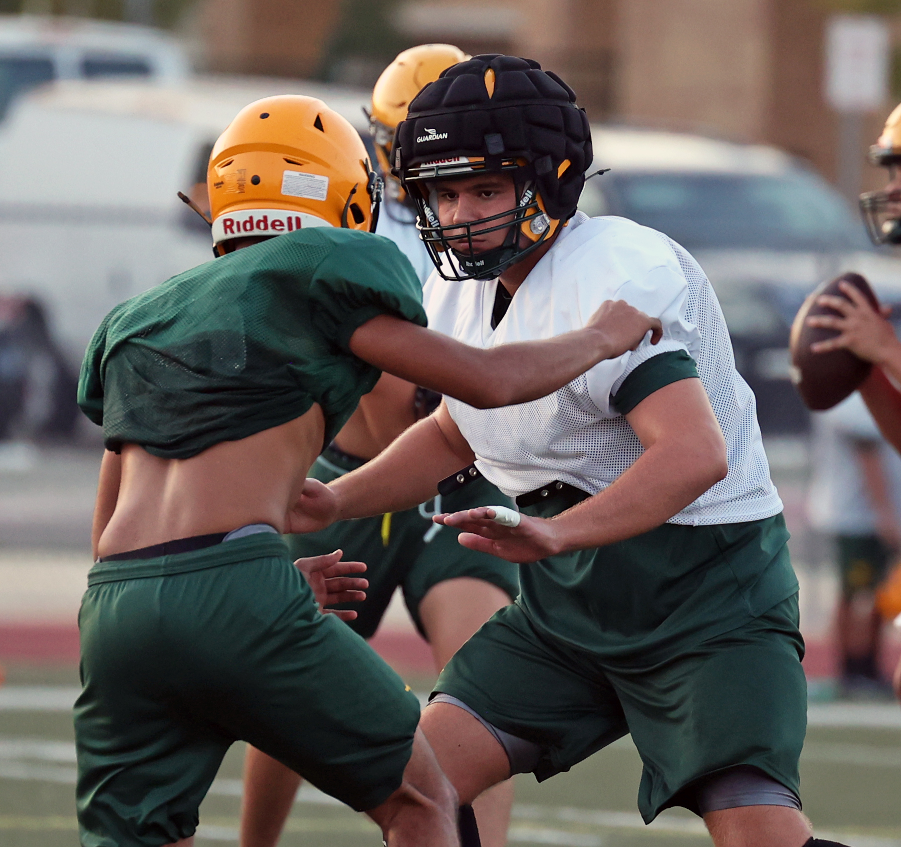 Photos: Nixon, LBJ go through practices