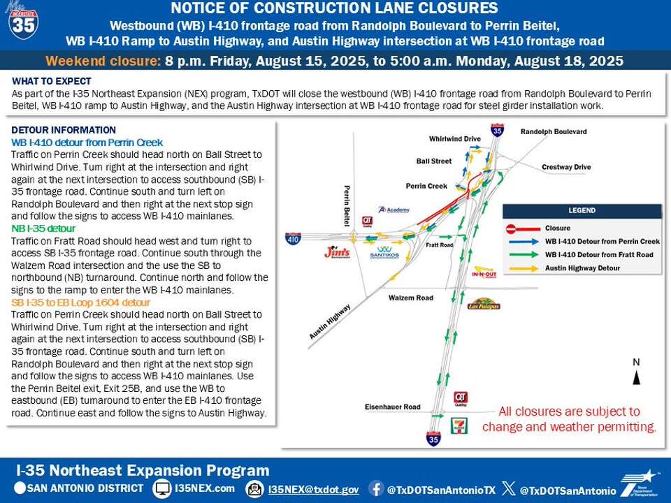 TxDOT warns of Loop 410 closure before flyover ramp launch