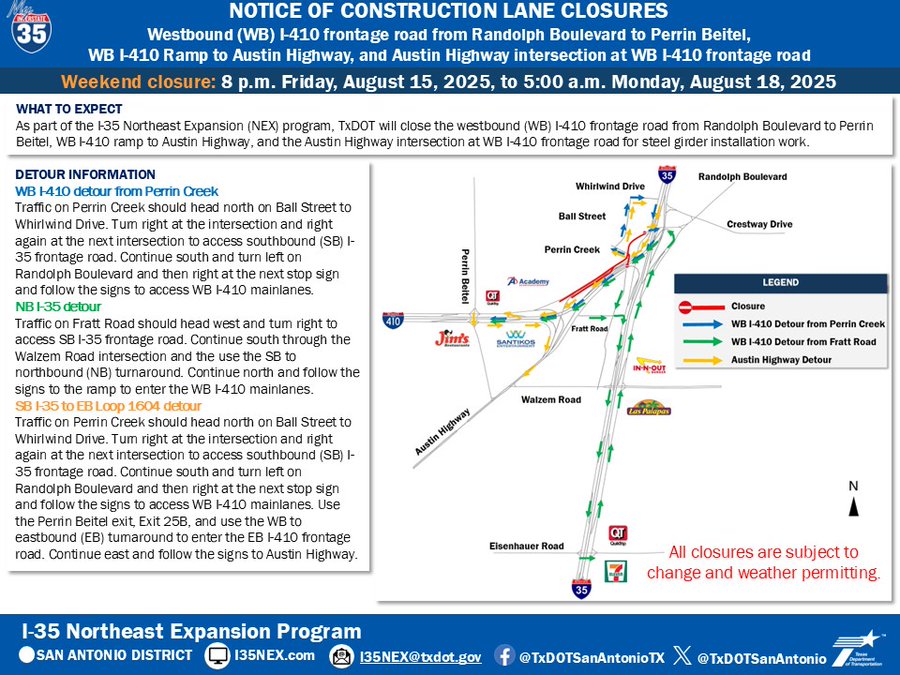 Construction Closures San Antonio