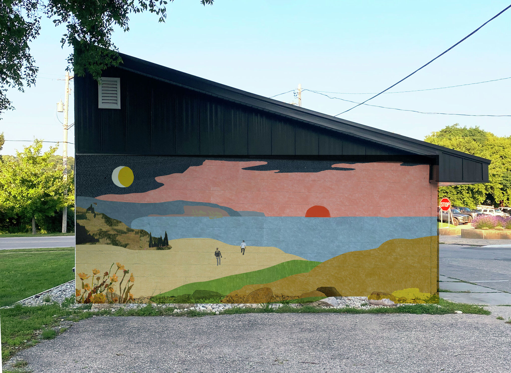Michigan artist Ellen Rutt leads community mural in Elberta