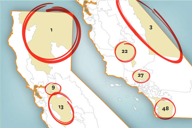 Proposed map show where California Dems would draw congressional lines