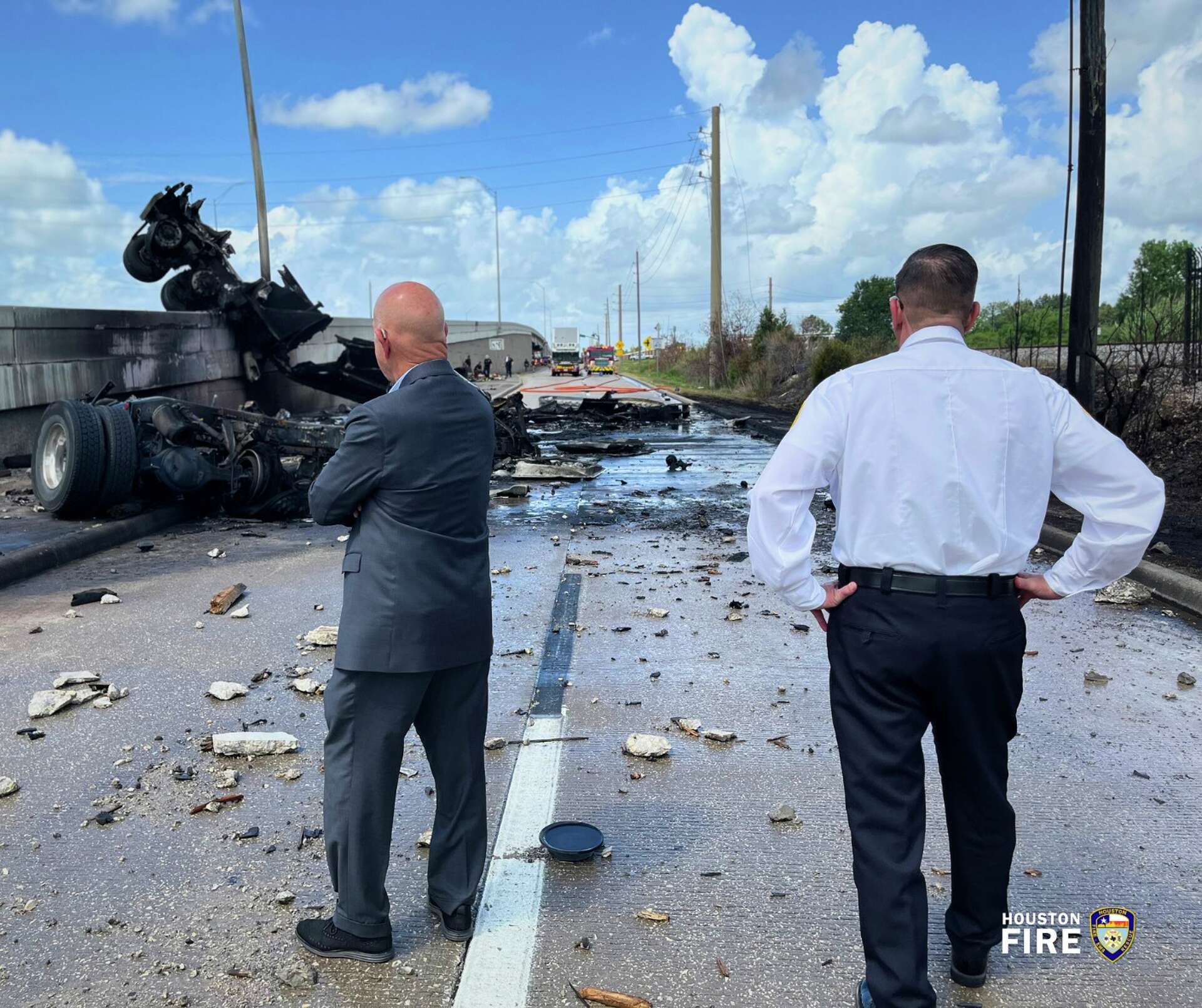 Houston tanker explosion shuts US-90 Alternate at Fondren