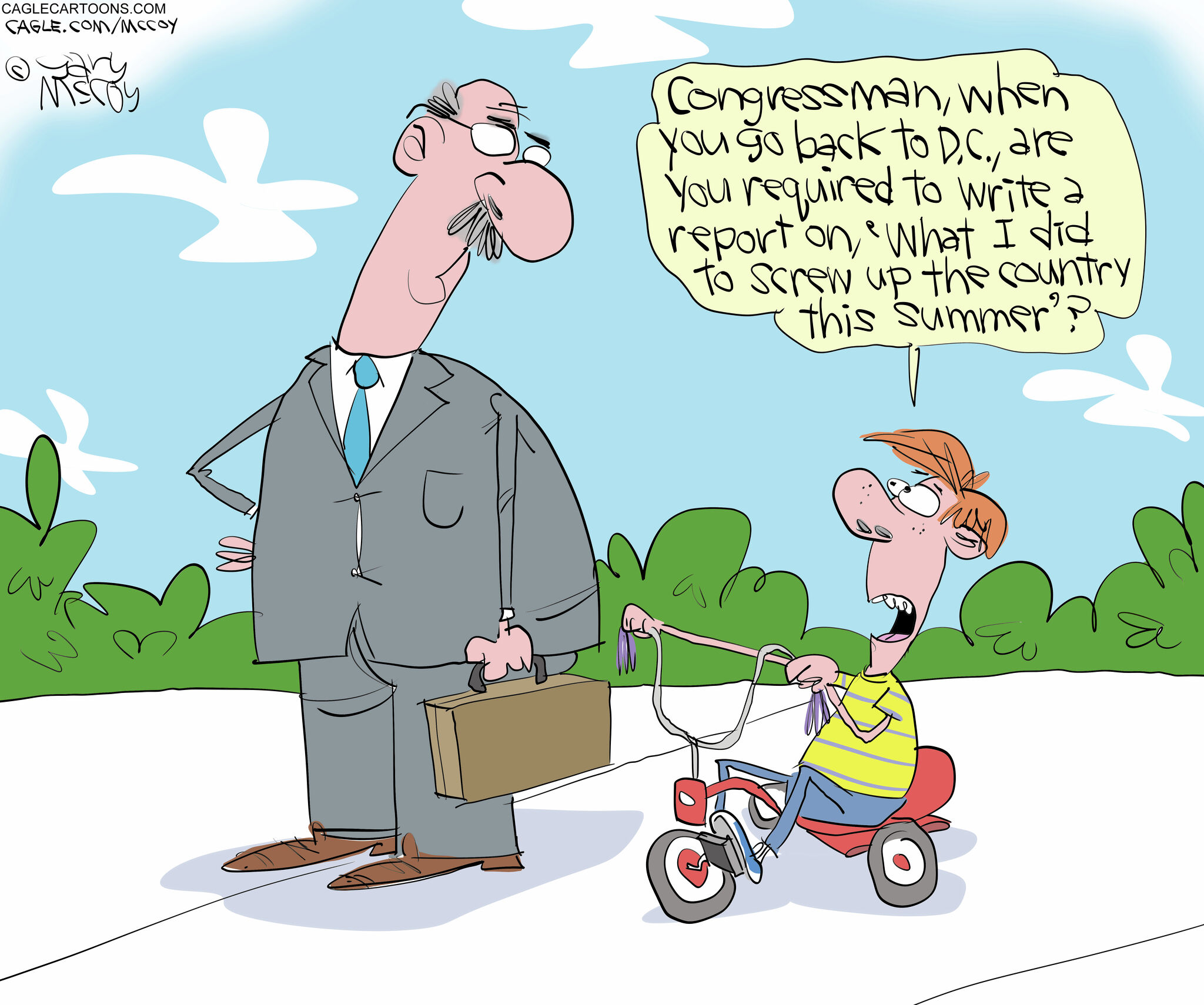 Opinion cartoon: Essay time