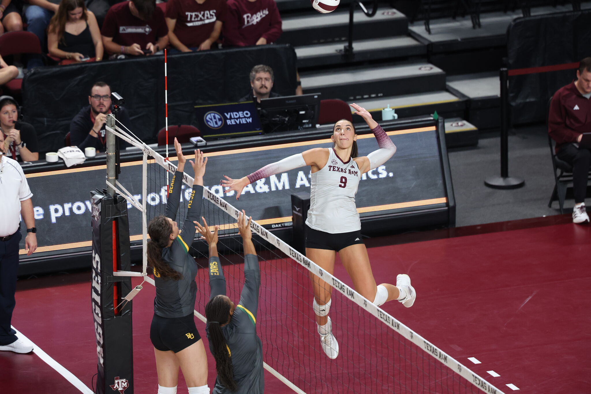 Logan Lednicky, Texas A&M volleyball beat Minnesota 3-1 in opener