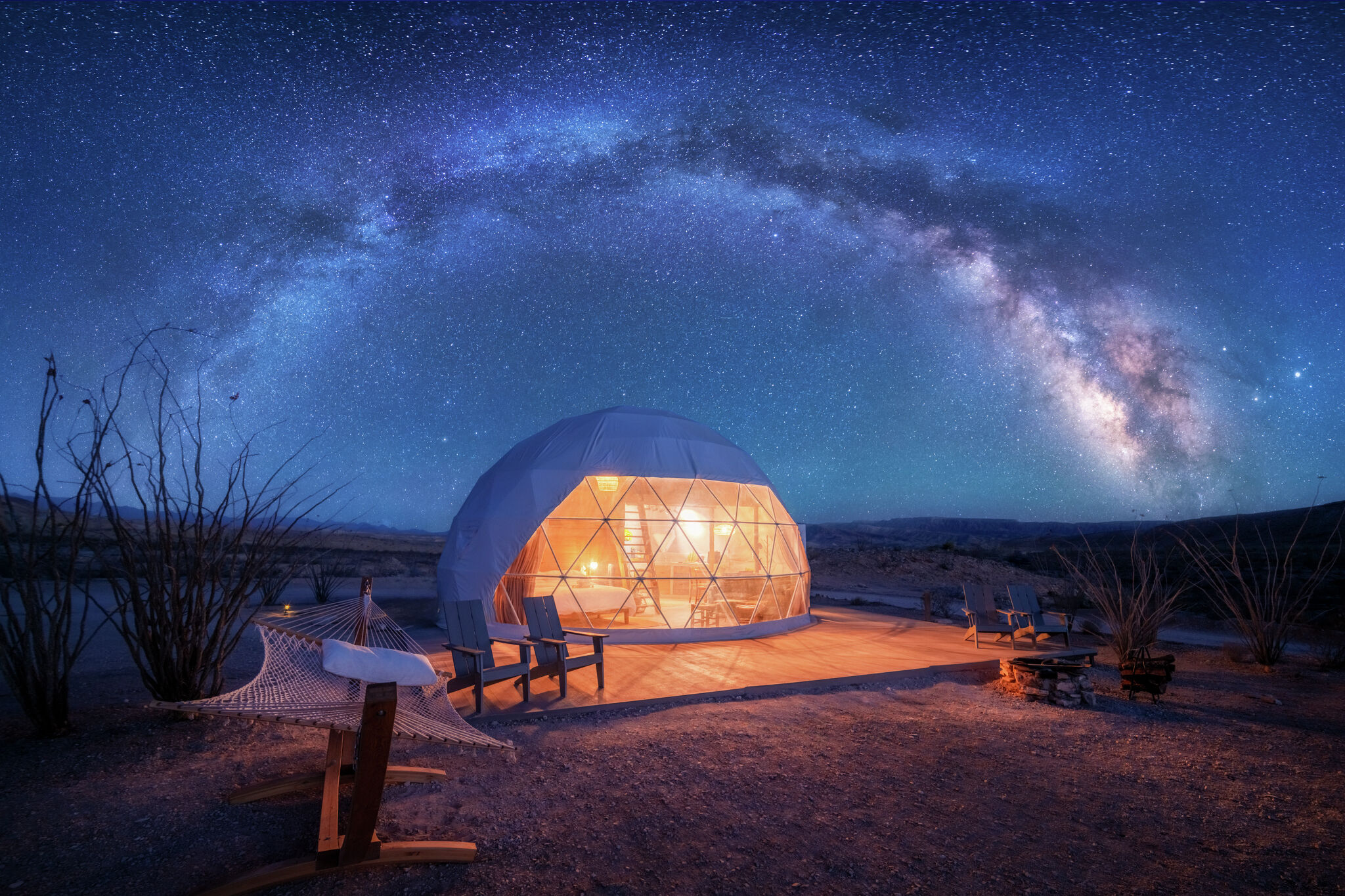 Behind Texas' most stunning glamping destination at Big Bend
