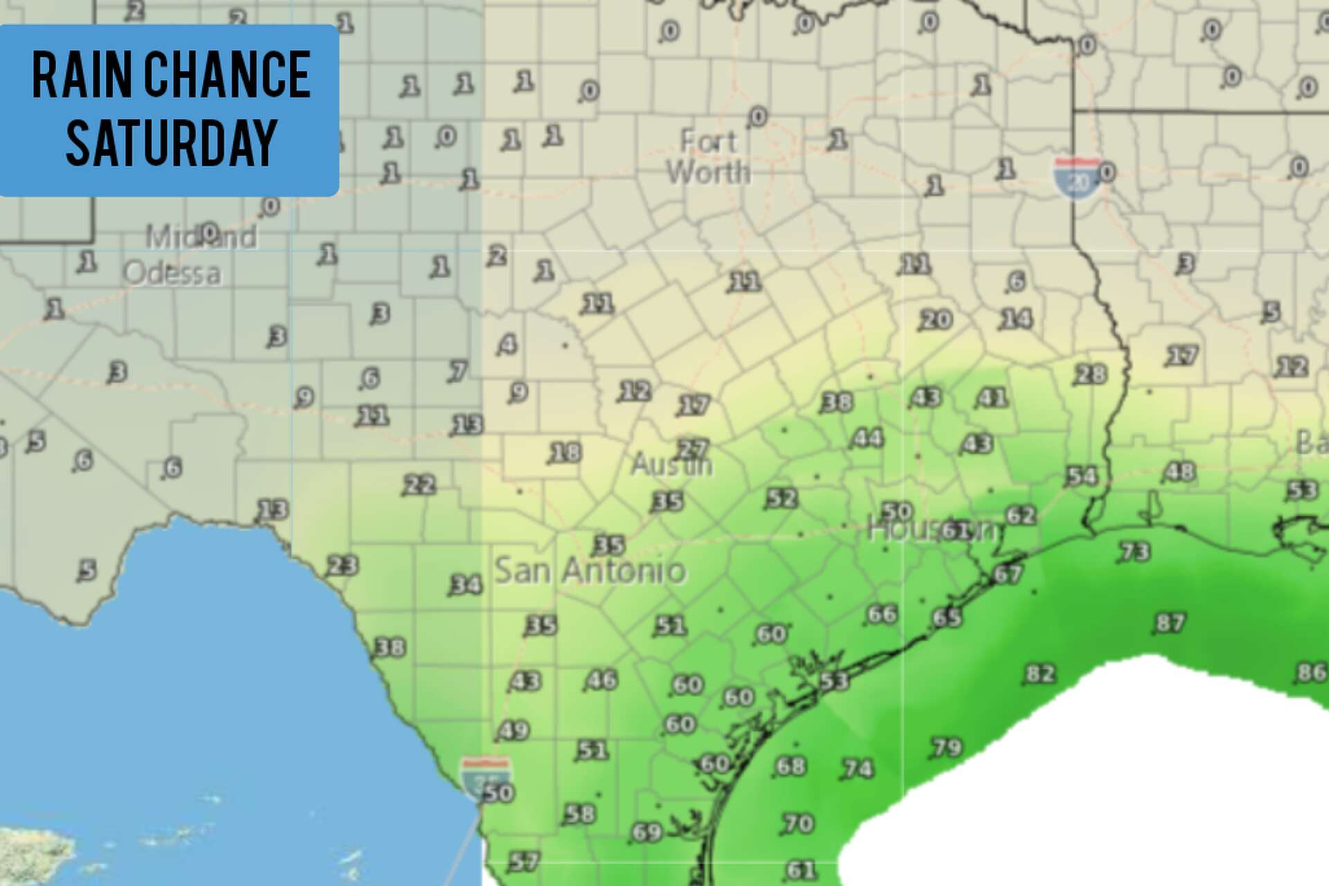 Texas weather: Here’s where weekend rain chances are highest