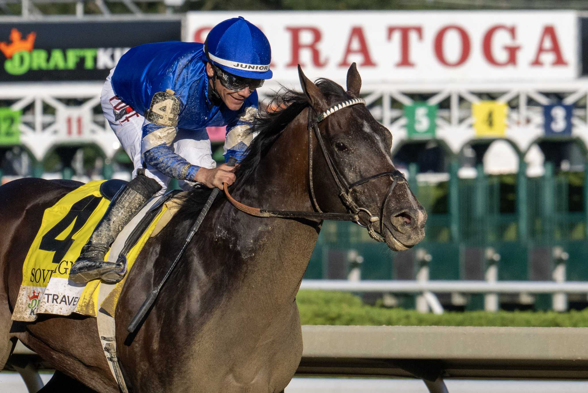 Sovereignty, likely Horse of the Year, to miss Breeders' Cup