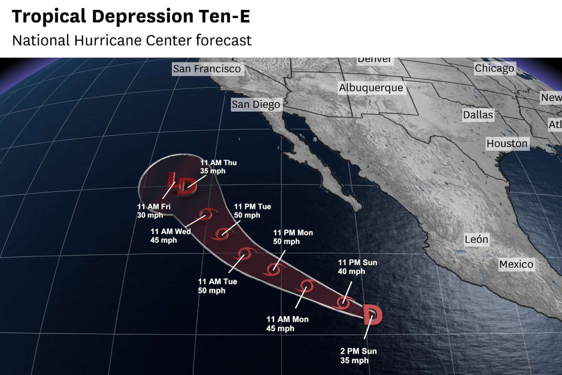 Tropical cyclone could bring dry lightning to parts of California