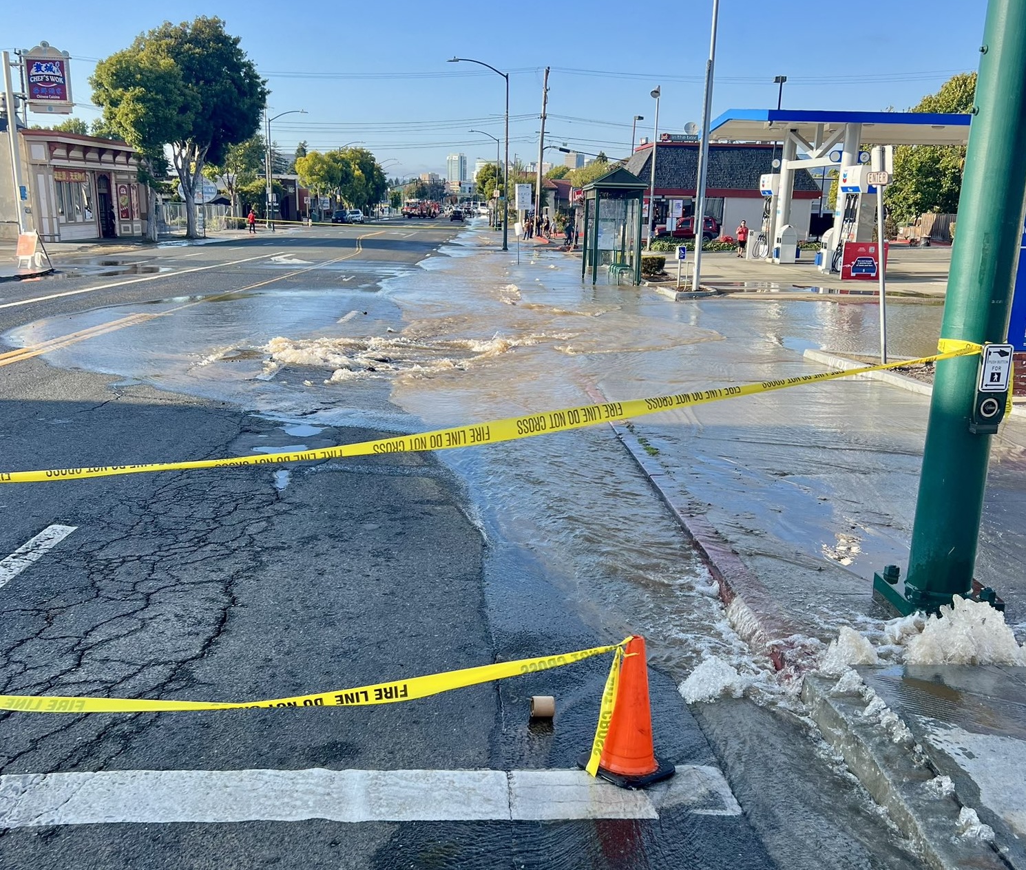 Water main break causes sinkholes in Alameda