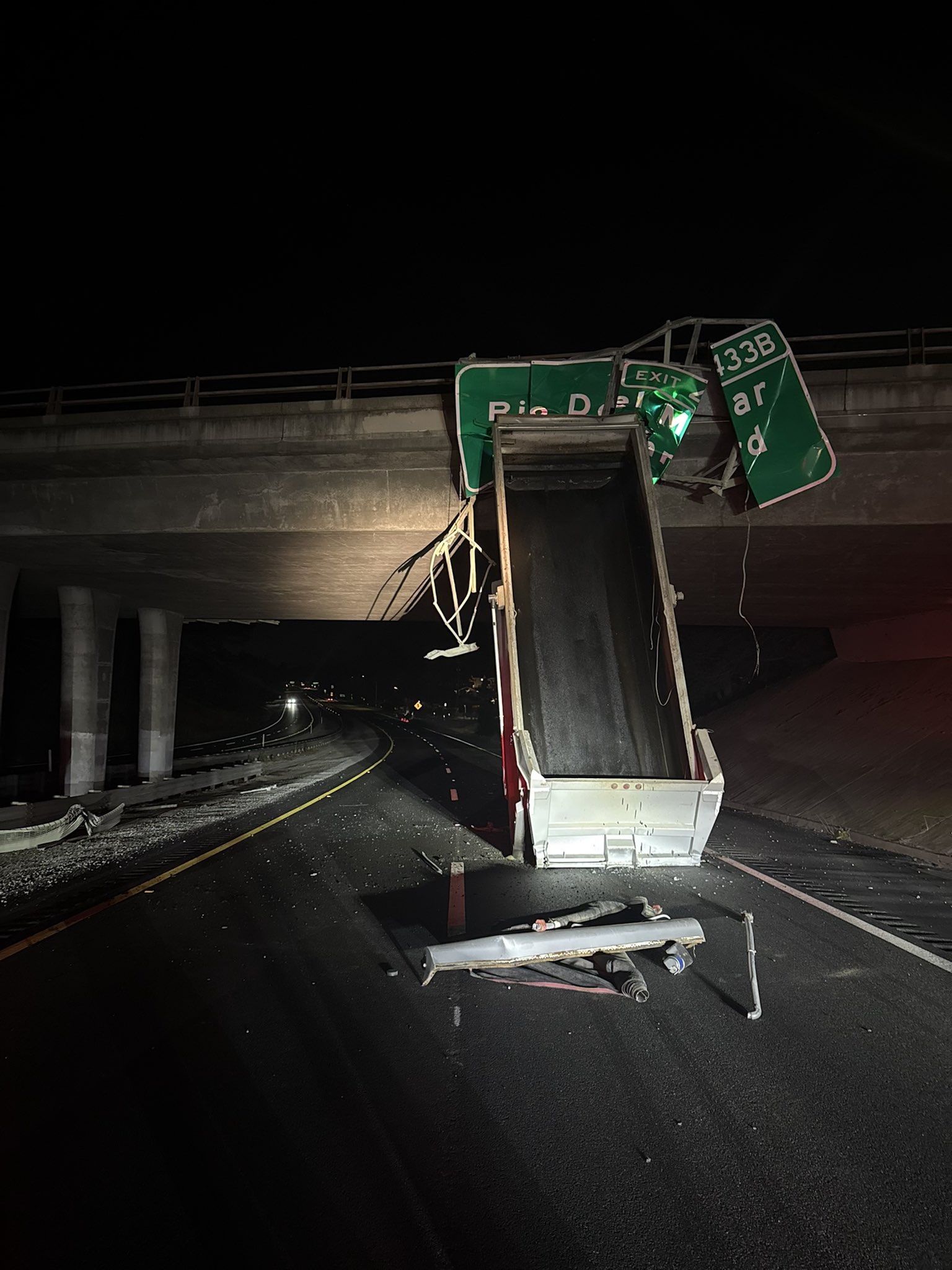 Santa Cruz Co.: Dump Truck Slams Into Highway 1 Overpass, Mangles ...