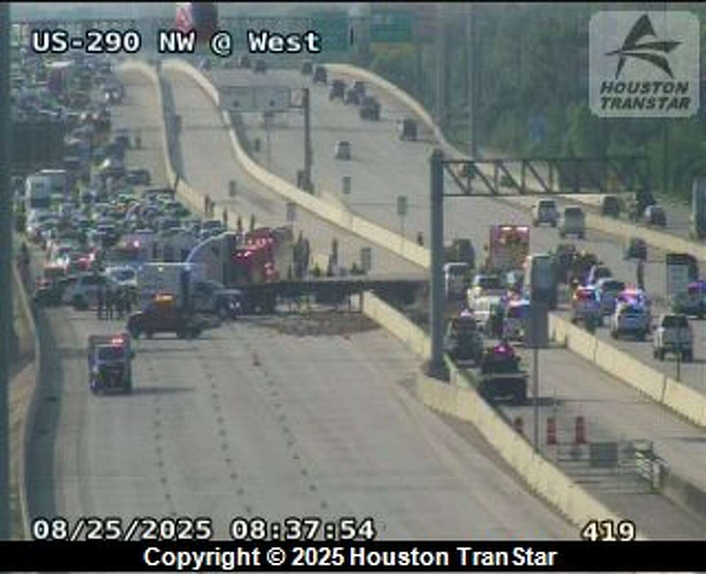 290 crash spills bricks, injures multiple people in Houston area