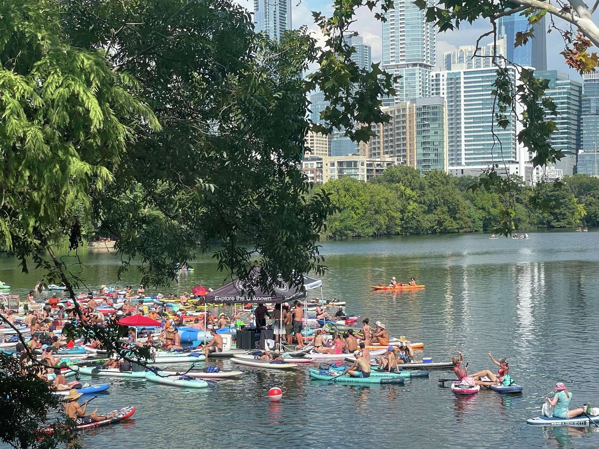 Austin's Party Island on Lady Bird Lake doubles as DJ venue